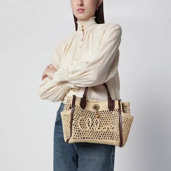 Chloé Iconic Raffia And Leather Tote Bag