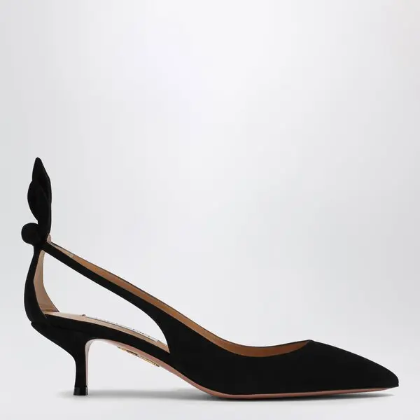 AQUAZZURA Suede Deneuve Pumps - Black