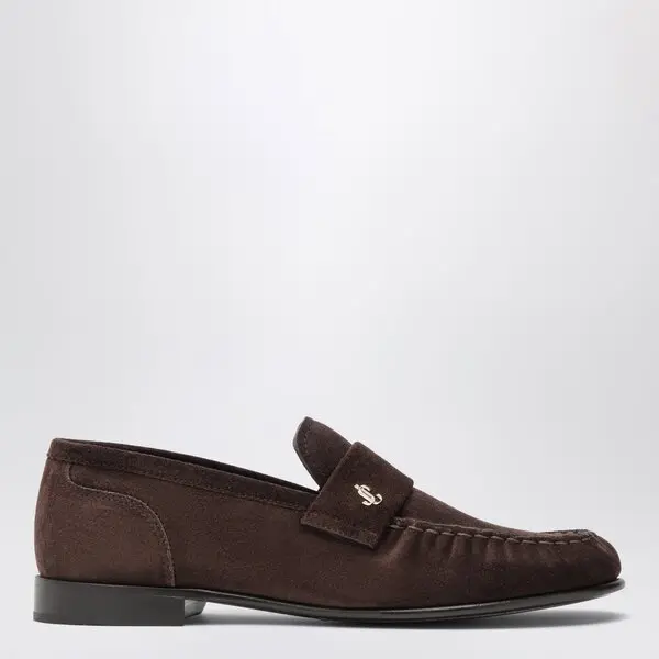 JIMMY CHOO Ellis Suede Loafers - Brown