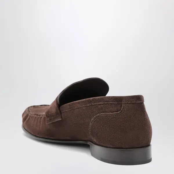 JIMMY CHOO Ellis Suede Loafers - Brown