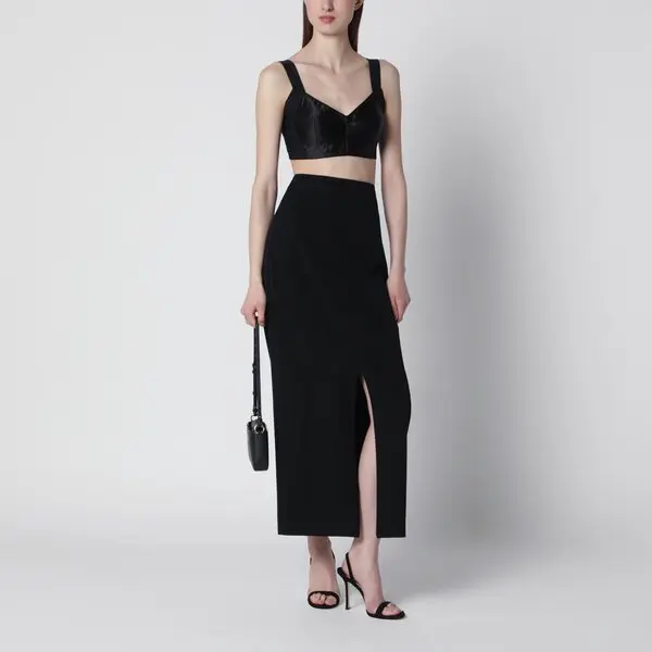 Dolce & Gabbana Satin Corset Crop Bustier