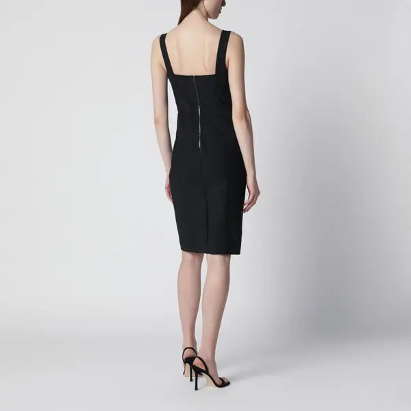 Dolce & Gabbana Lace Detail Sheath Dress - Black
