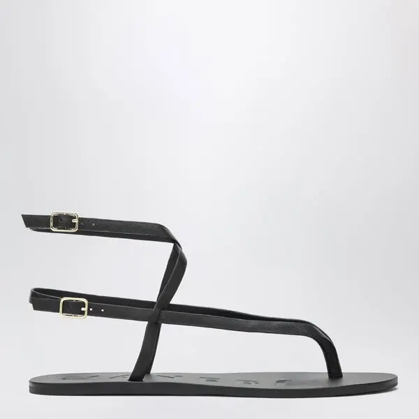 Manebí Leather Crossover Sandals - Black
