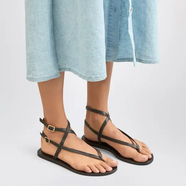 Manebí Leather Crossover Sandals