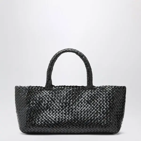Manebí Woven Leather Tote Bag - Black