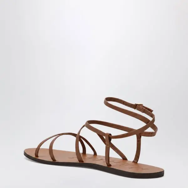 Manebí Cuoio Smooth Leather Crossover Sandals