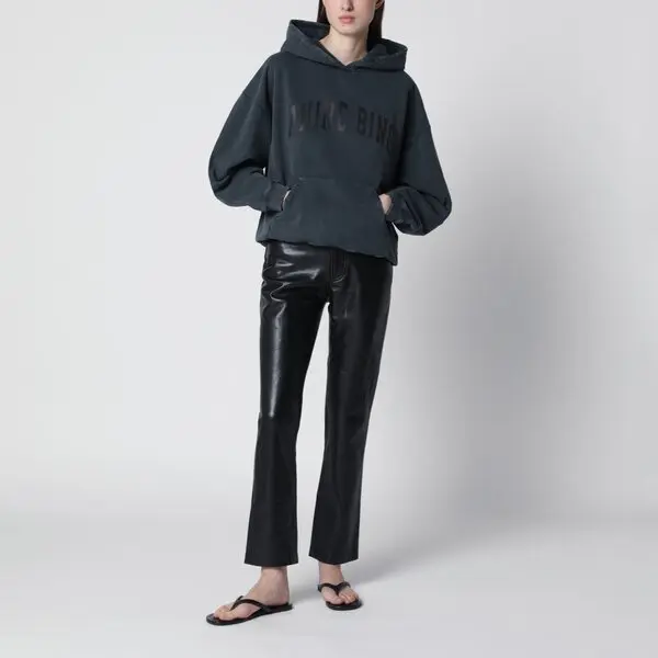 ANINE BING Washed Hoodie With Distressing