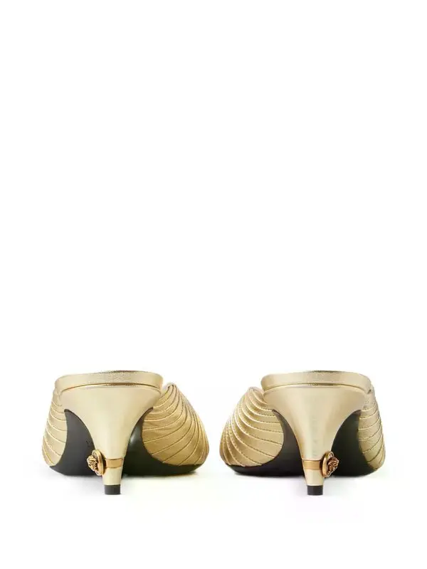 Versace Metallic Nappa Mules 55 Mm