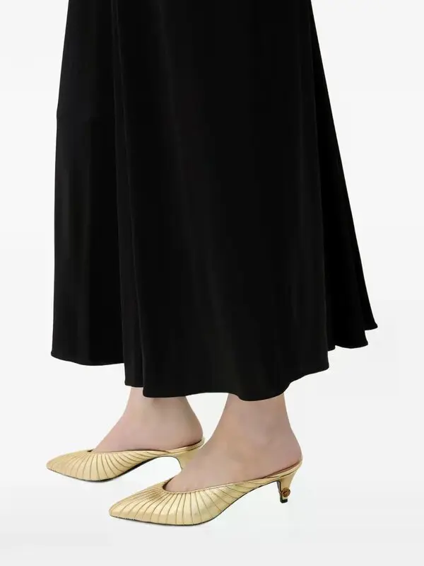 Versace Metallic Nappa Mules 55 Mm