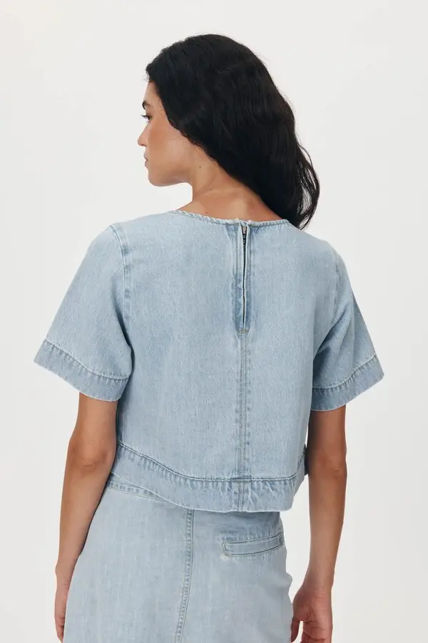 ROWIE Davie Denim Top