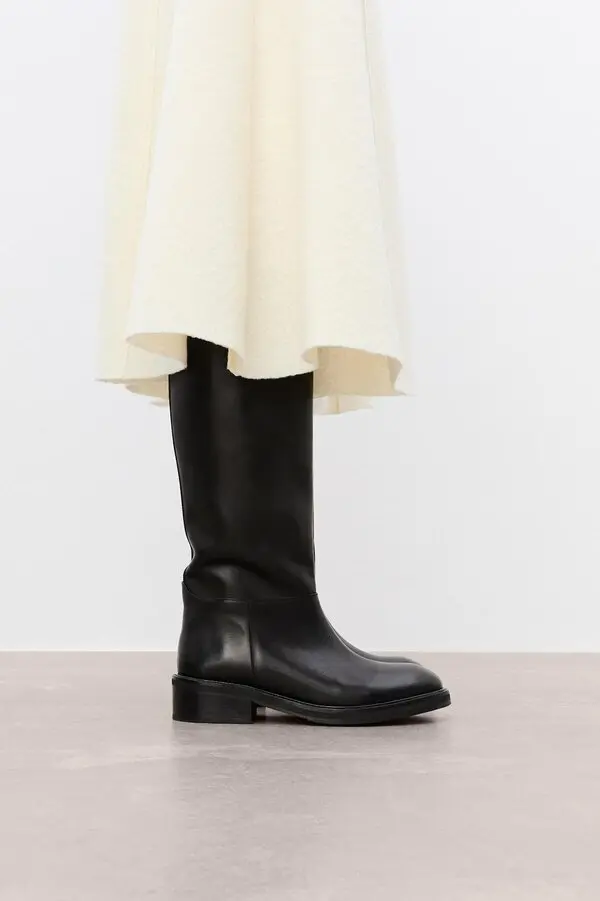 FLATTERED Frances Tall Leather Boot - Noir