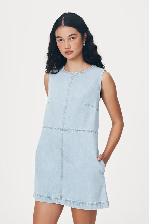 ROWIE Jean Denim Mini Dress