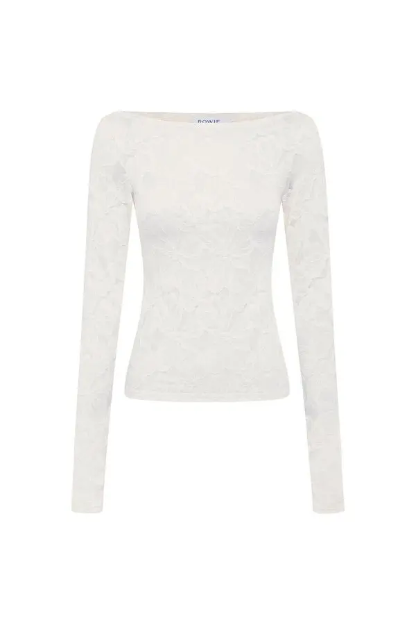 ROWIE Samantha Lace Top - Creme