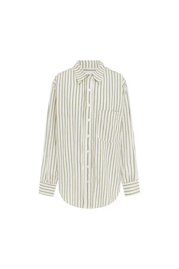 ROWIE Ramona Stripe Long Sleeve Shirt - Sienna