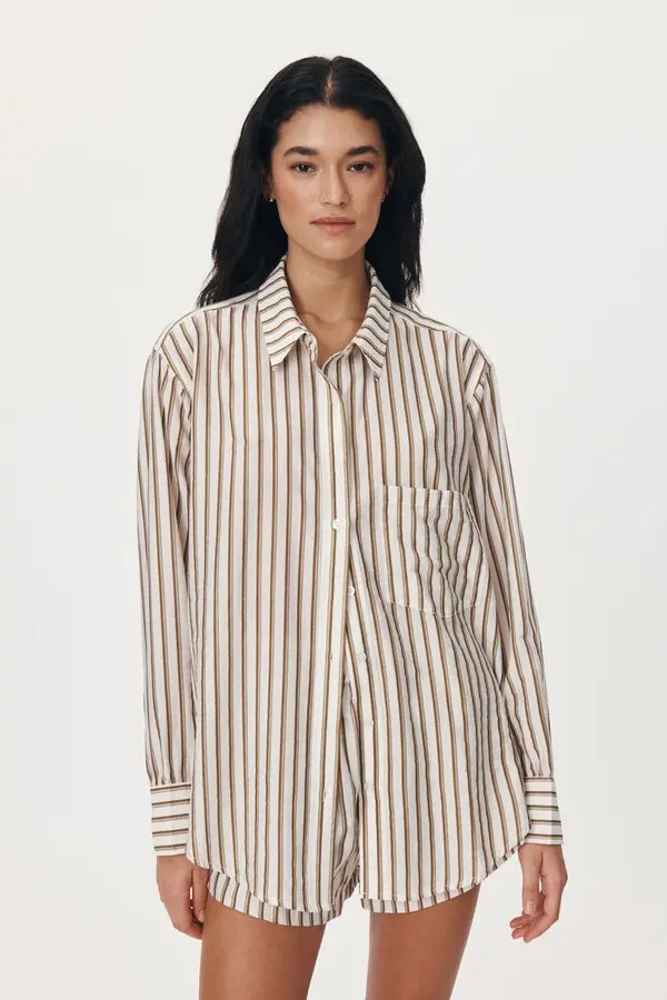 ROWIE Ramona Stripe Long Sleeve Shirt