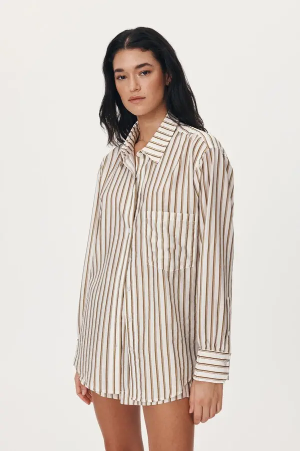 ROWIE Ramona Stripe Long Sleeve Shirt