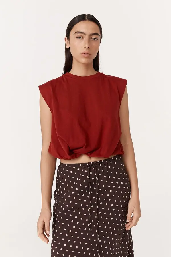 ROWIE Sampson Organic Tee - Burgundy