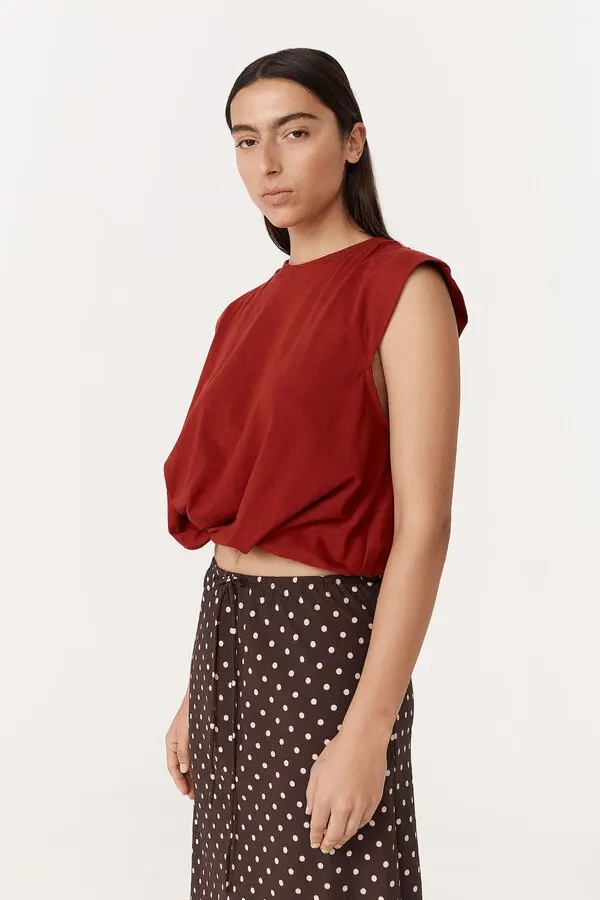 ROWIE Sampson Organic Tee - Burgundy