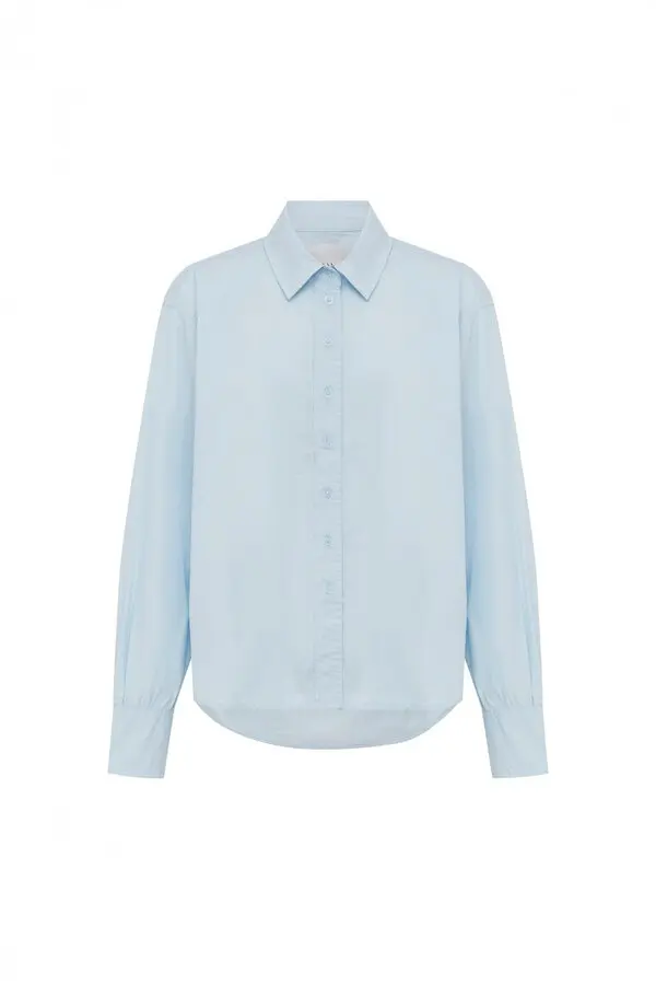 ROWIE Nola Organic Long Sleeve Shirt - Sky