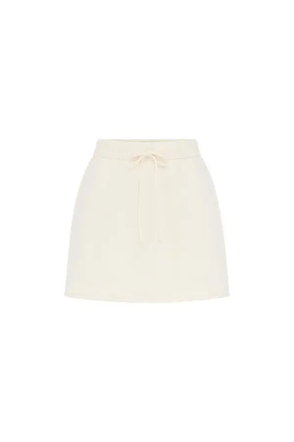 ROWIE Alma Knit Mini Skirt - Bone