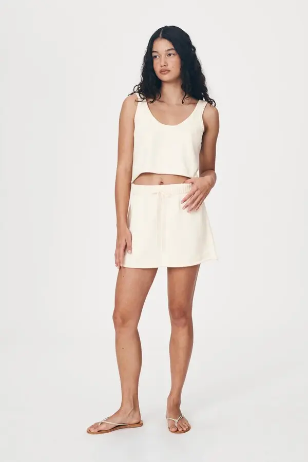 ROWIE Alma Knit Mini Skirt - Bone