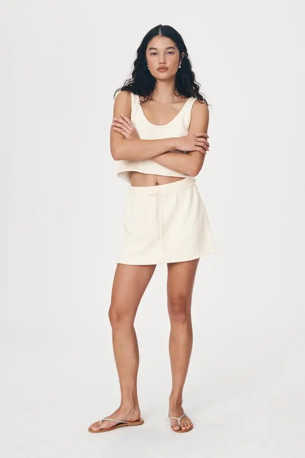 ROWIE Alma Knit Mini Skirt - Bone