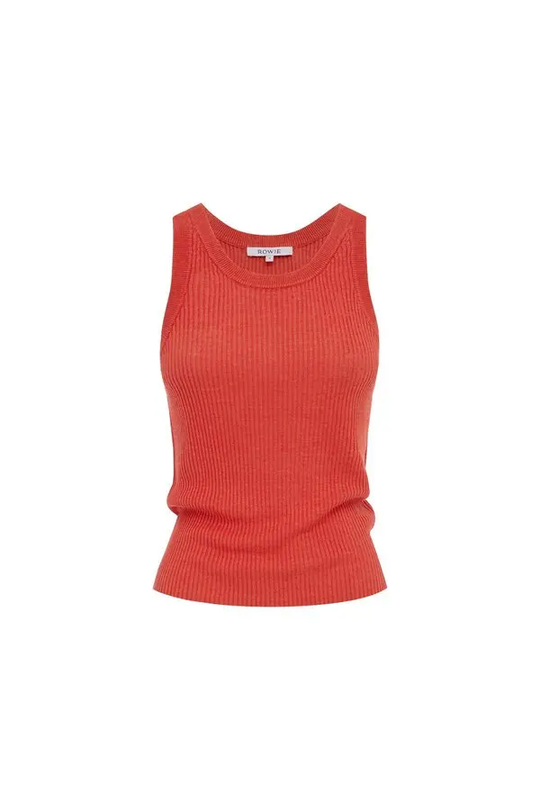 ROWIE Hubert Knit Tank - Apple Red