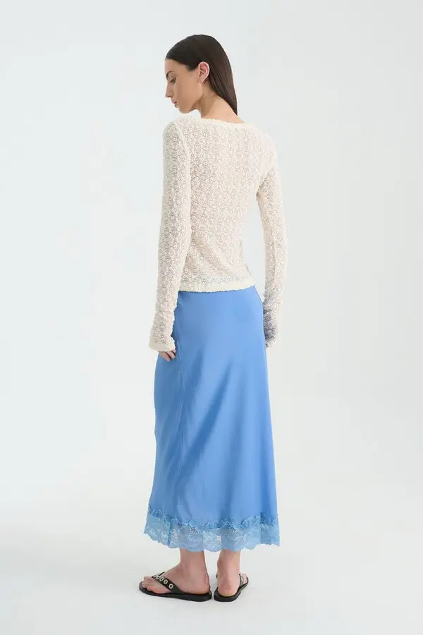 ROWIE Marina Silk Midi Skirt