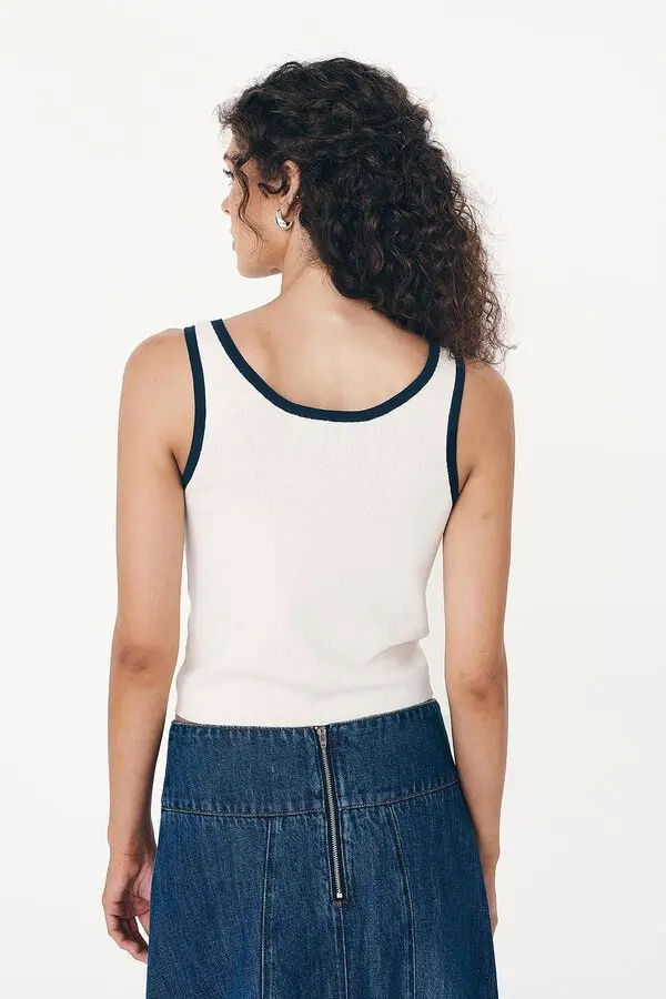 ROWIE Blake Contrast Knit Tank
