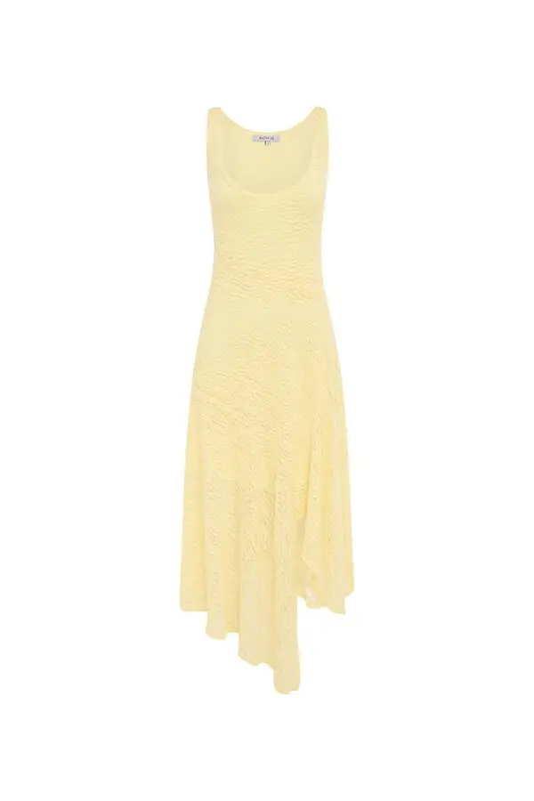 ROWIE Lorna Lace Midi Dress - Lemon