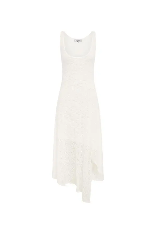 ROWIE Lorna Lace Midi Dress - Bone