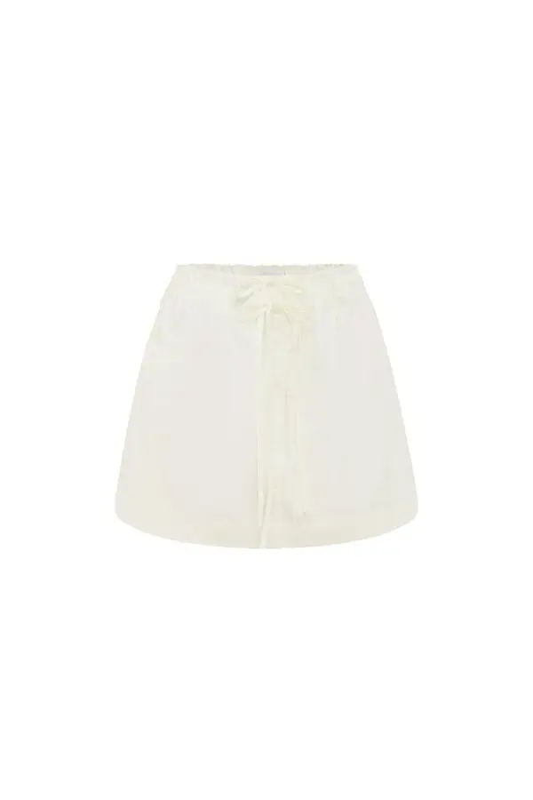 ROWIE Jessica Cargo Mini Skirt - Bone
