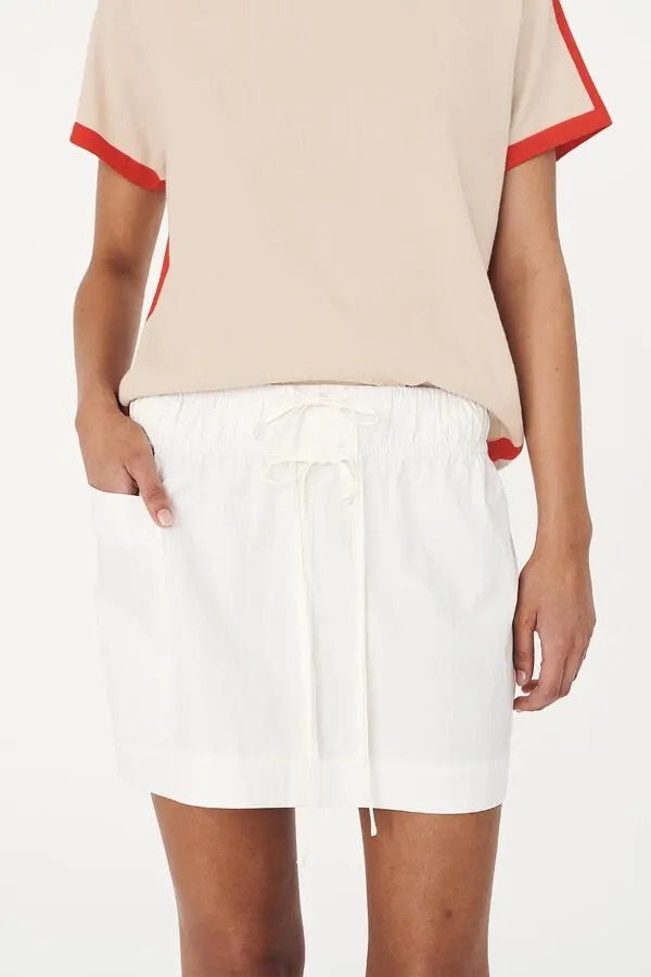 ROWIE Jessica Cargo Mini Skirt - Bone