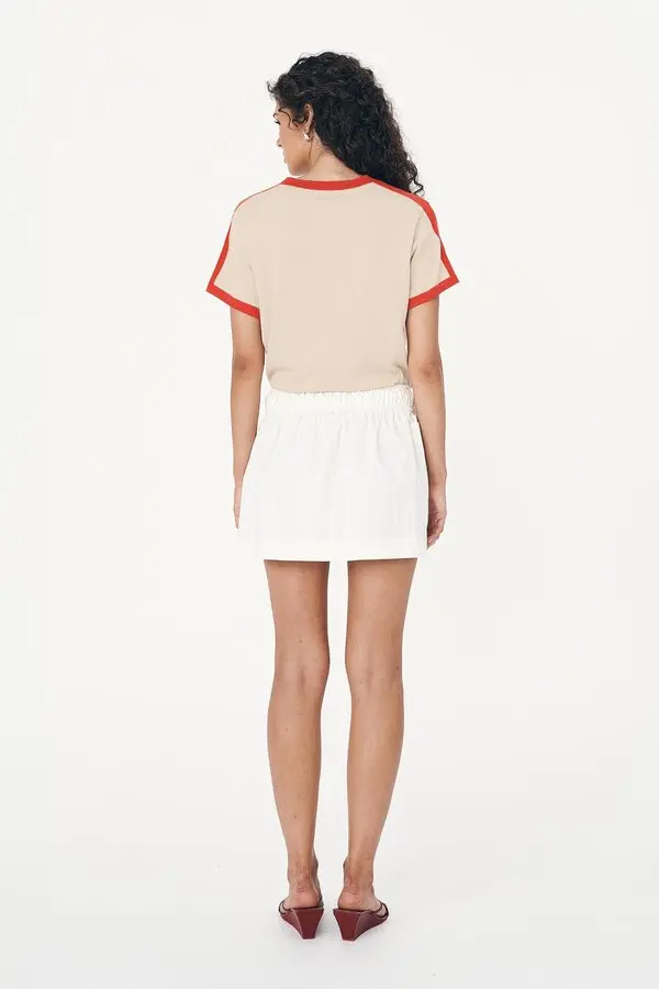 ROWIE Jessica Cargo Mini Skirt - Bone