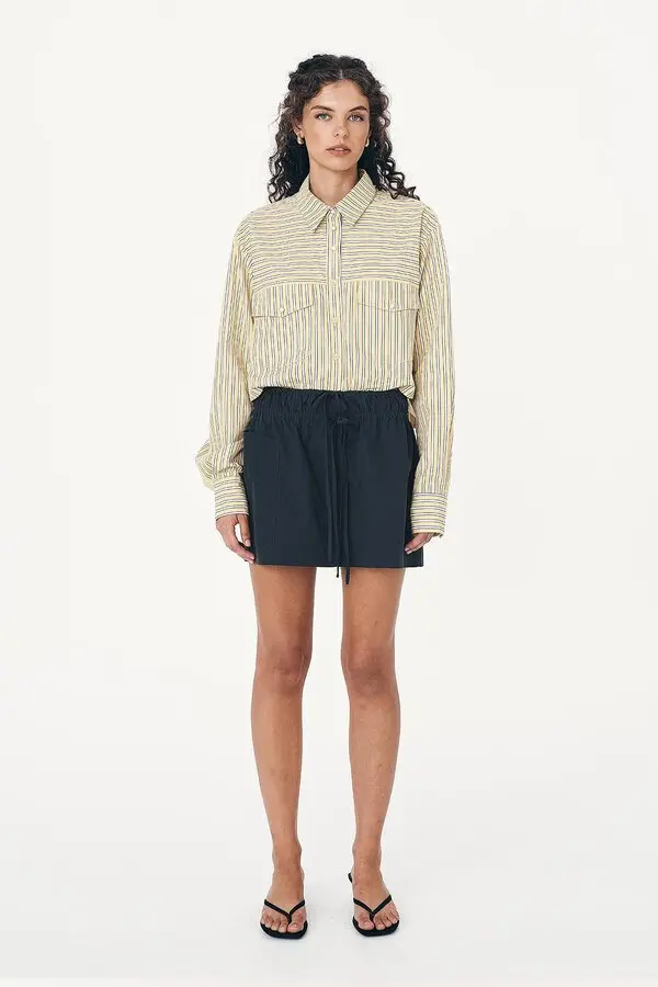 ROWIE Jessica Cargo Mini Skirt - Washed Ink