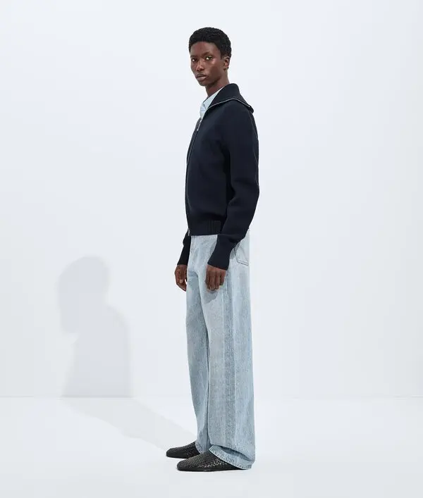 Bottega Veneta Sky Bleached Wide Leg Jeans