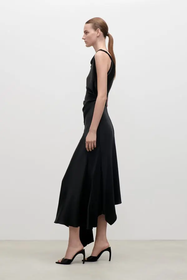 Victoria Beckham Posy Midi Dress - Black