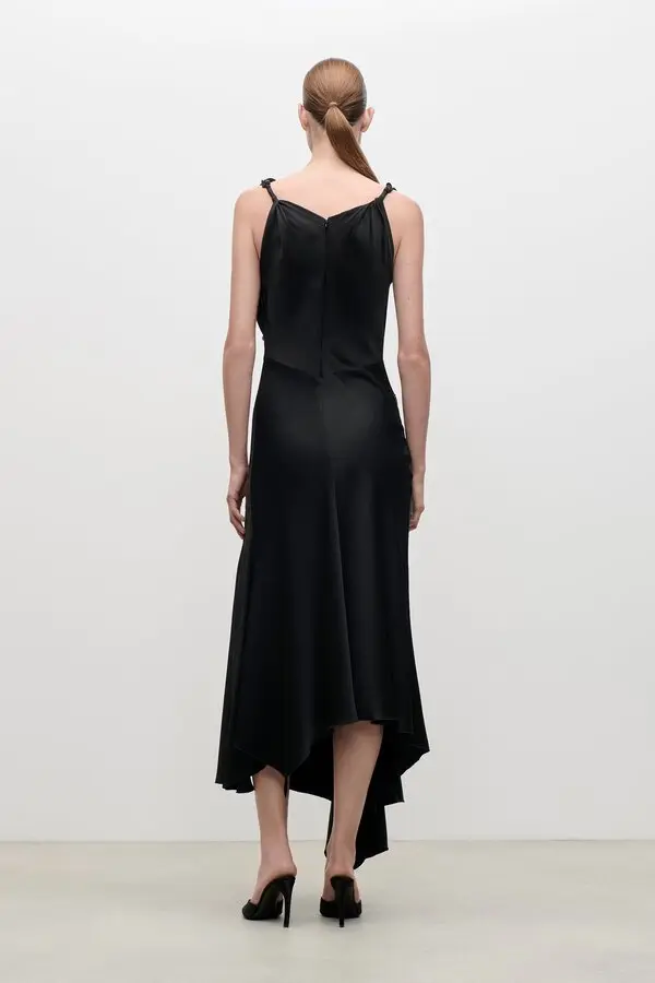 Victoria Beckham Posy Midi Dress - Black