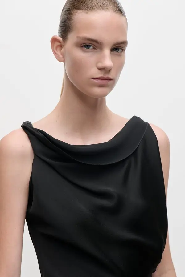 Victoria Beckham Posy Midi Dress - Black