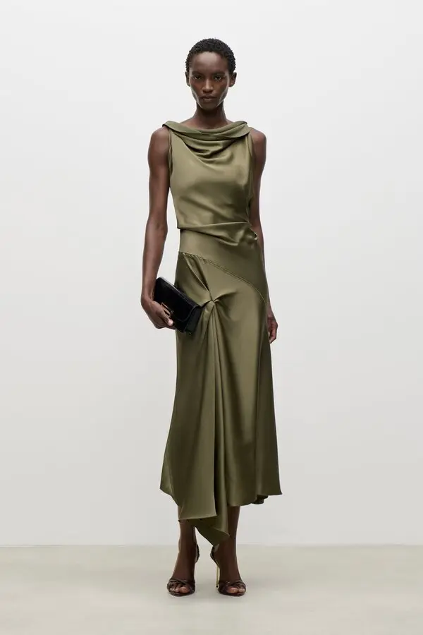 Victoria Beckham Posy Midi Dress - Green