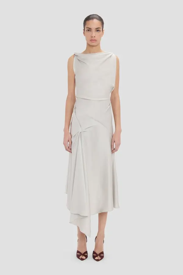 Victoria Beckham Posy Midi Dress - Magnesium