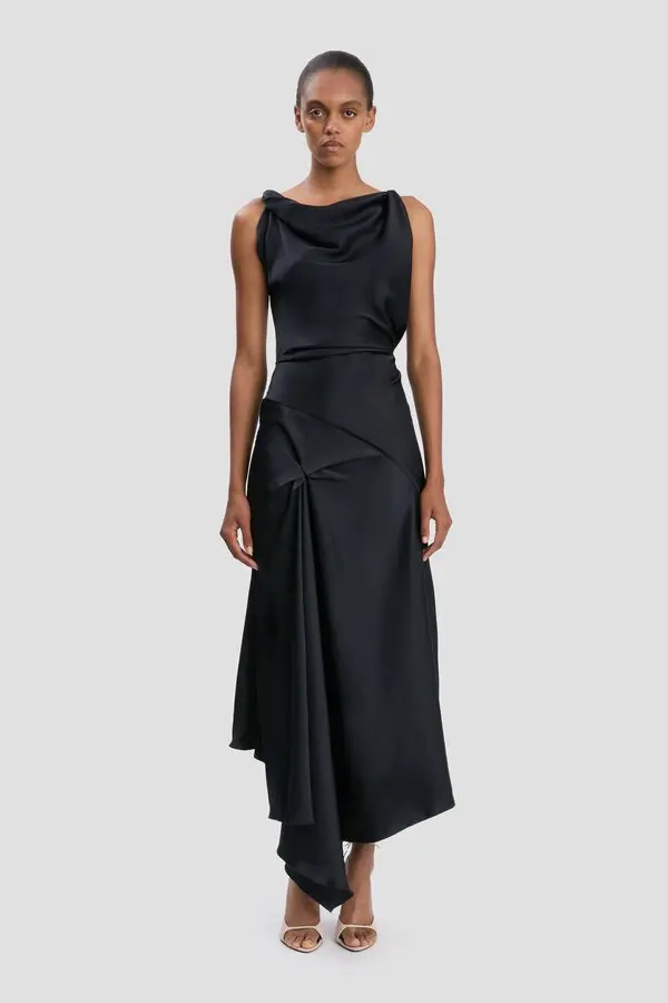 Victoria Beckham Posy Midi Dress - Navy