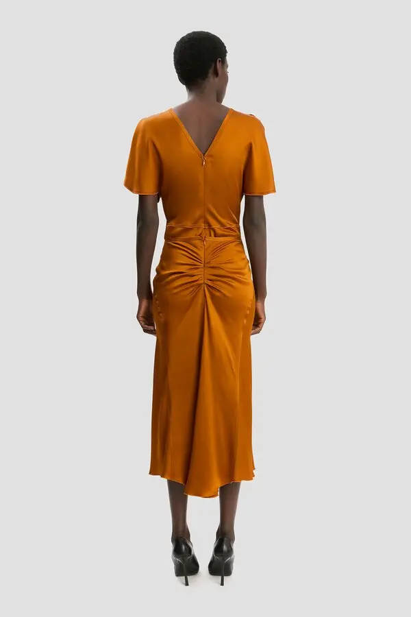 Victoria Beckham Bela Midi Skirt - Bronze
