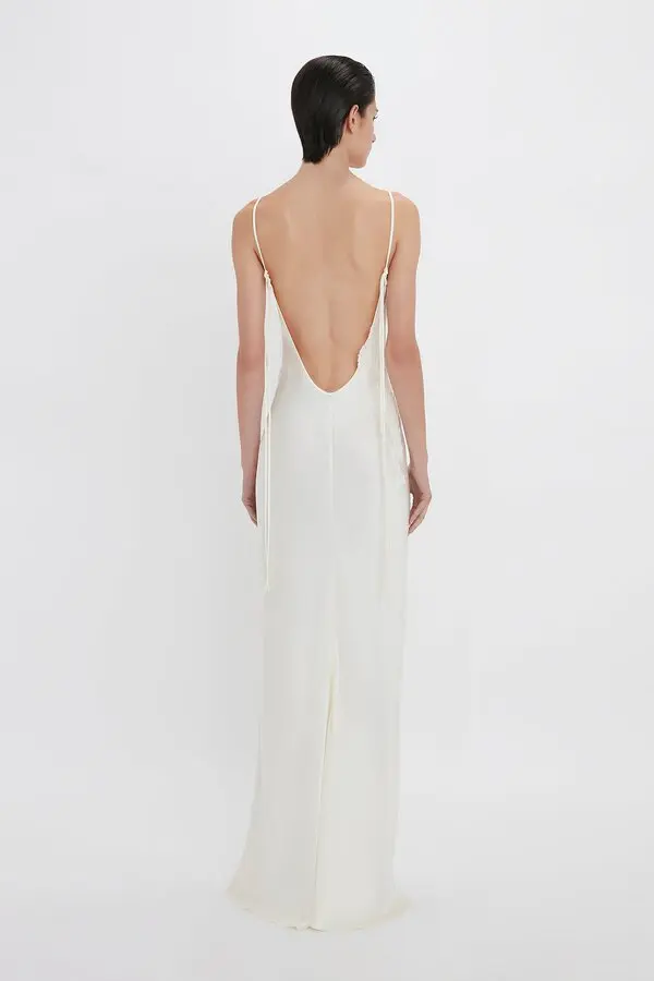 Victoria Beckham Lace Cami Maxi Dress - Ivory