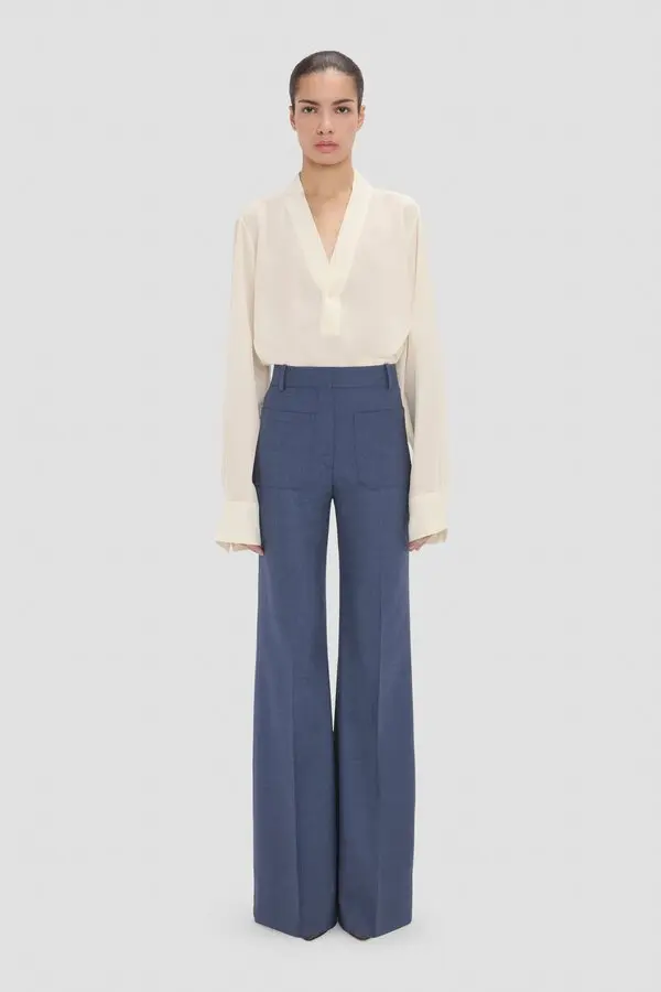 Victoria Beckham Alina Trouser - Blue