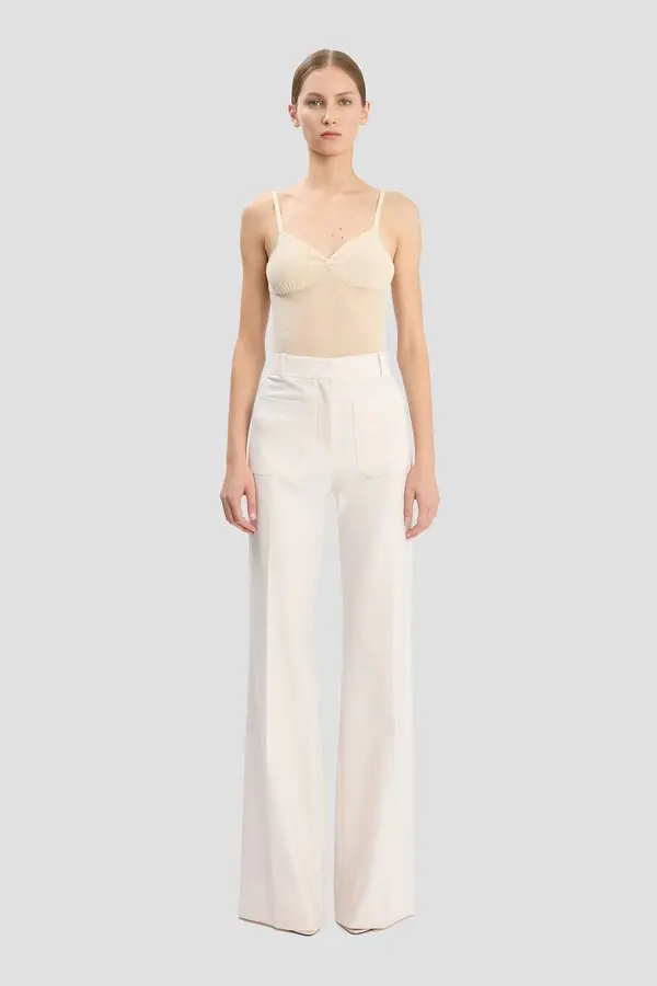Victoria Beckham Alina Trouser - Bone