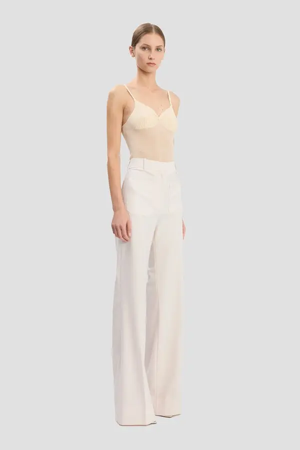 Victoria Beckham Alina Trouser - Bone