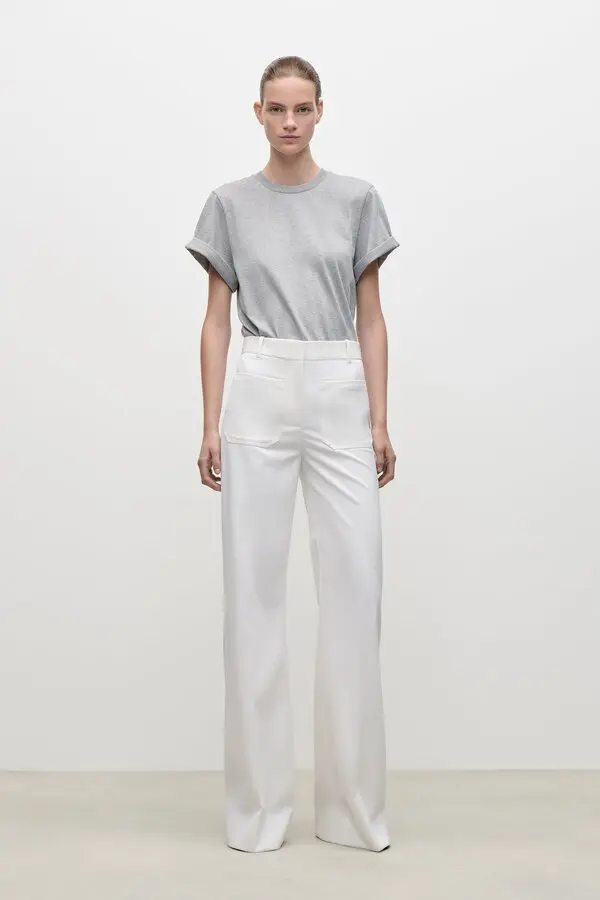 Victoria Beckham Alina Check Trousers - Ivory
