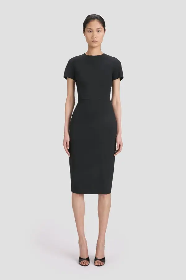 Victoria Beckham Claude Midi Dress - Black