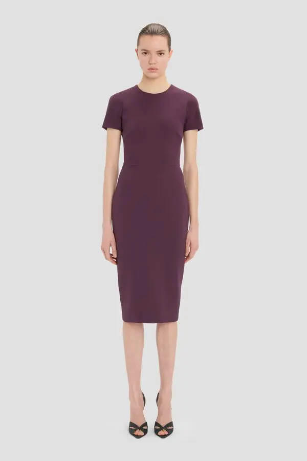Victoria Beckham Claude Midi Dress - Fig
